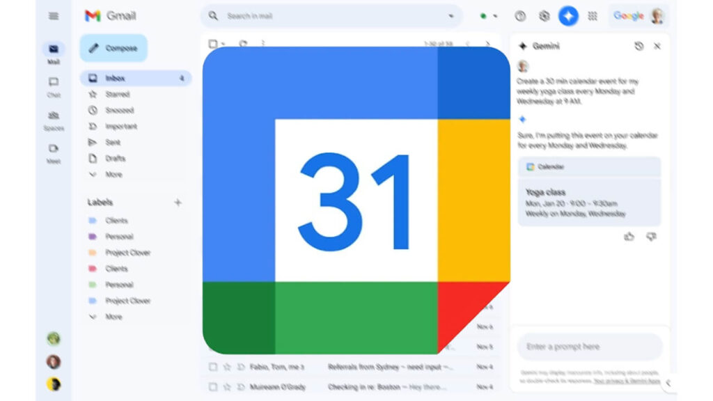 Gmail「Gemini（サイドパネル）」Google カレンダー機能追加【Google Workspace】 – Jetstream