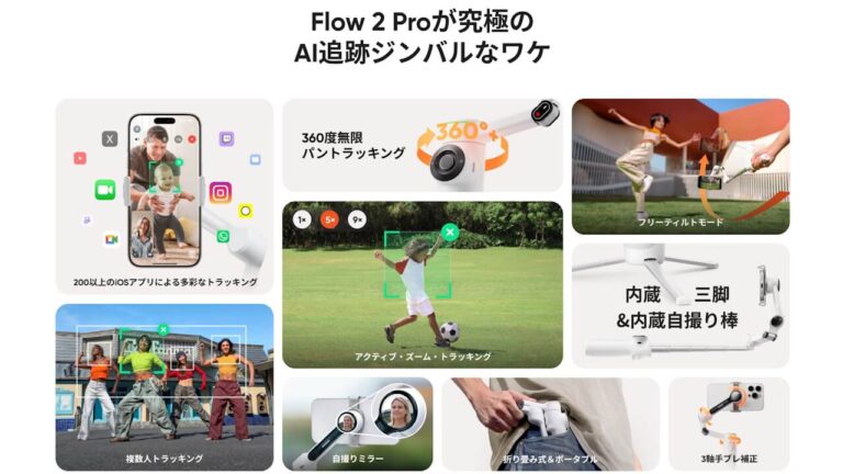 新型スマートフォンジンバル「Insta360 Flow 2 Pro」発表 – Jetstream