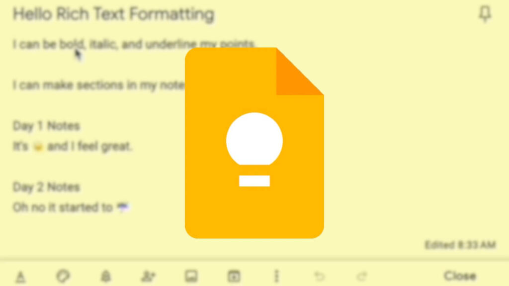 デスクトップ「Google Keep」リッチテキスト形式オプション導入 – Jetstream