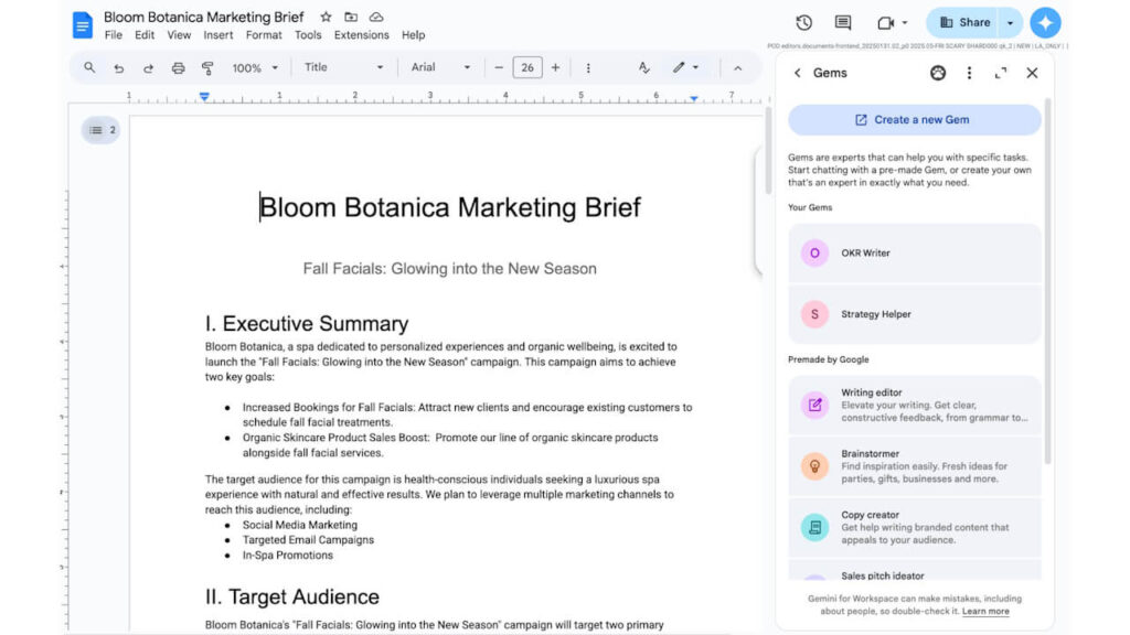 「Gem」Geminiサイトパネル展開【Google Workspace】 – Jetstream