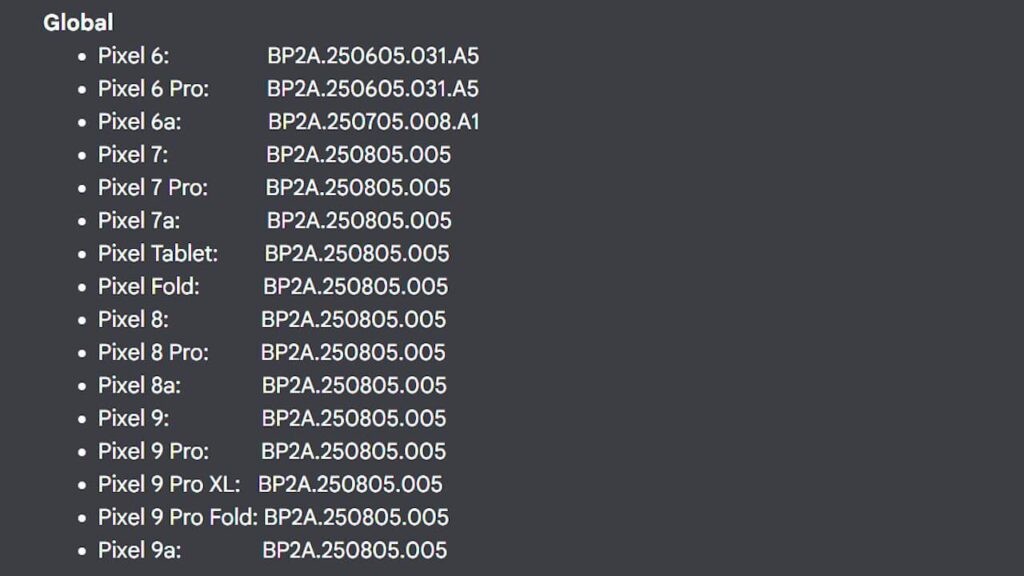 「Pixel 7/7 Pro/7a/8/8 Pro/8a」2025年8月月例アップデート配信 – Jetstream